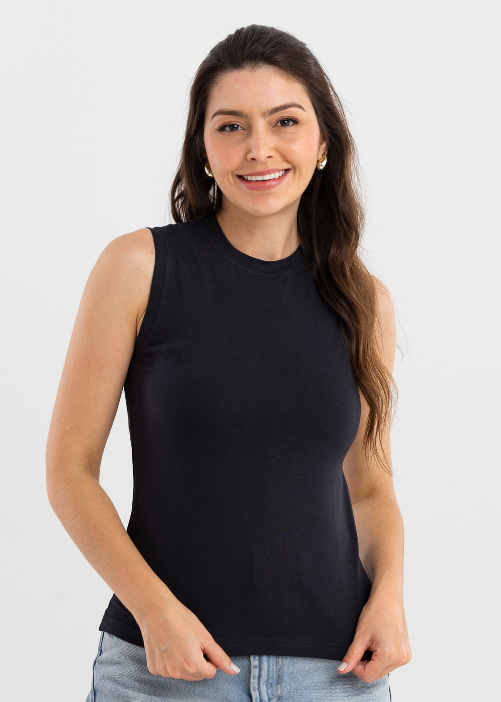 Regata Básica Malha com Elastano Maia - Preta