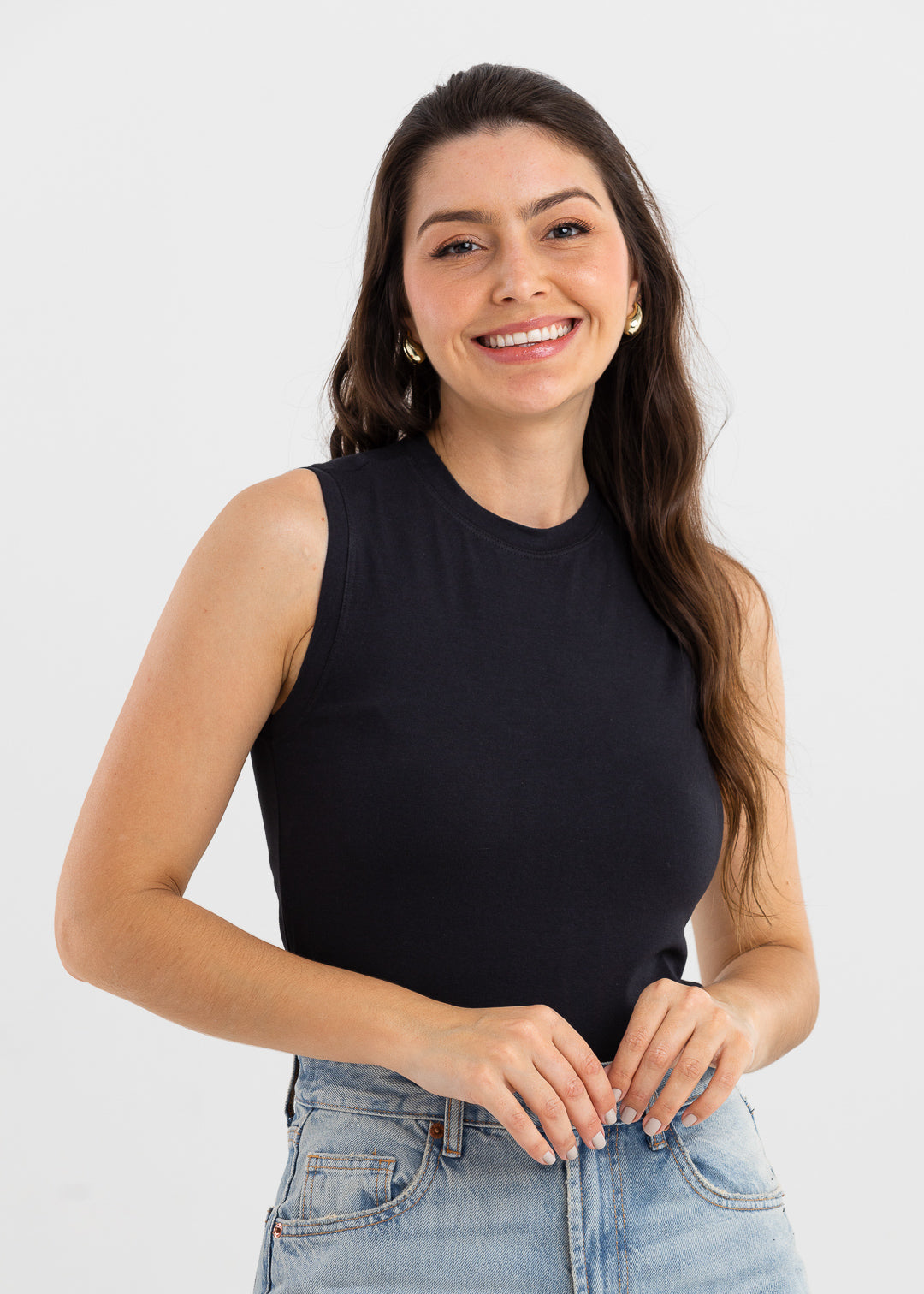 Regata Básica Malha com Elastano Maia - Preta